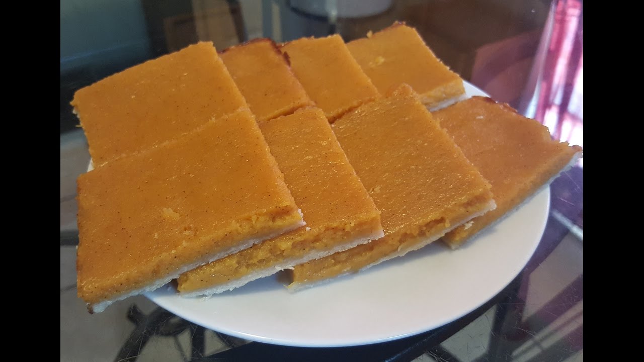 How to make Sweet Potato Pie Squares (Thin Version) - YouTube