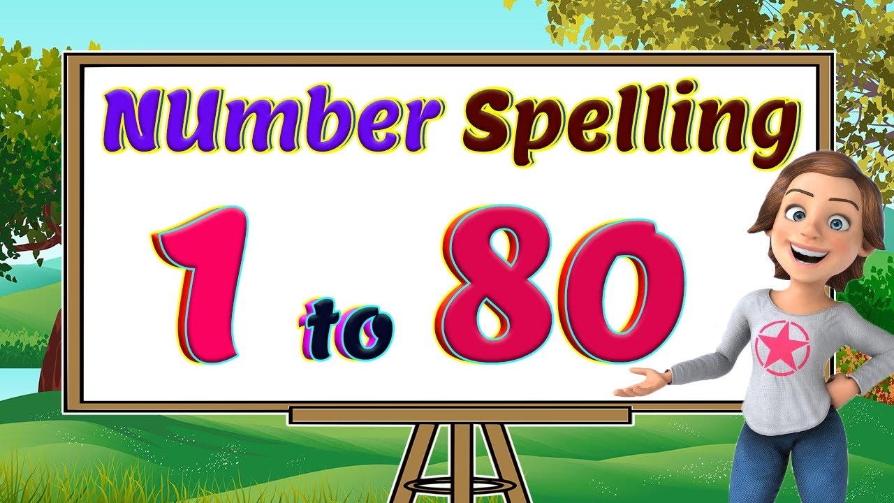 Number names | Number names 1 to 80 | 1 to 80 Spelling | Learn Number ...