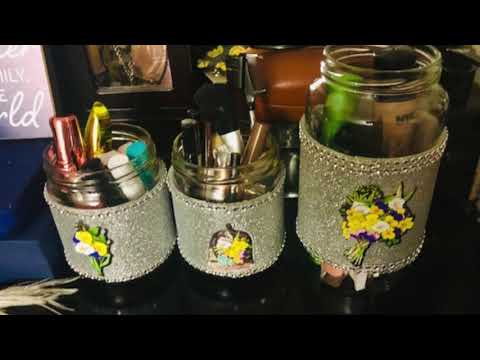 Pots decorative for make up - YouTube