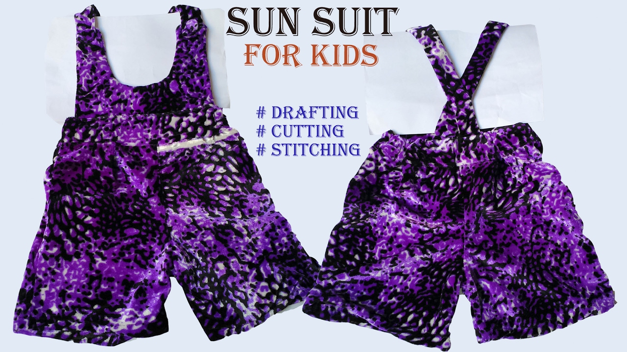 Baby Sun Suit dress drafting, cutting and stitching step by step ...