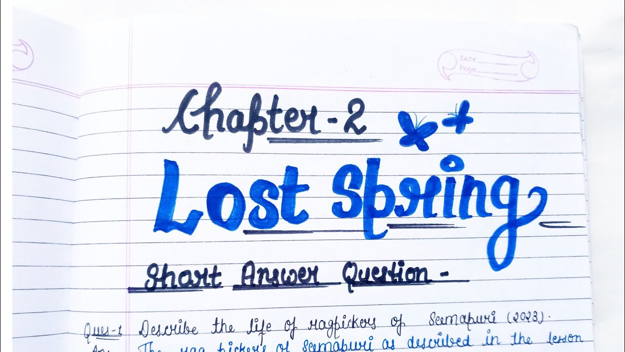 Lost Spring 🦋 Class 12 English Chapter 2 question answer ( short + long ...