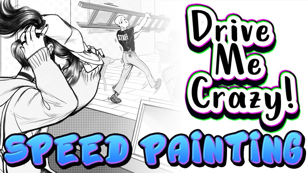 Drive Me Crazy - Comic Strip Speed Painting - YouTube
