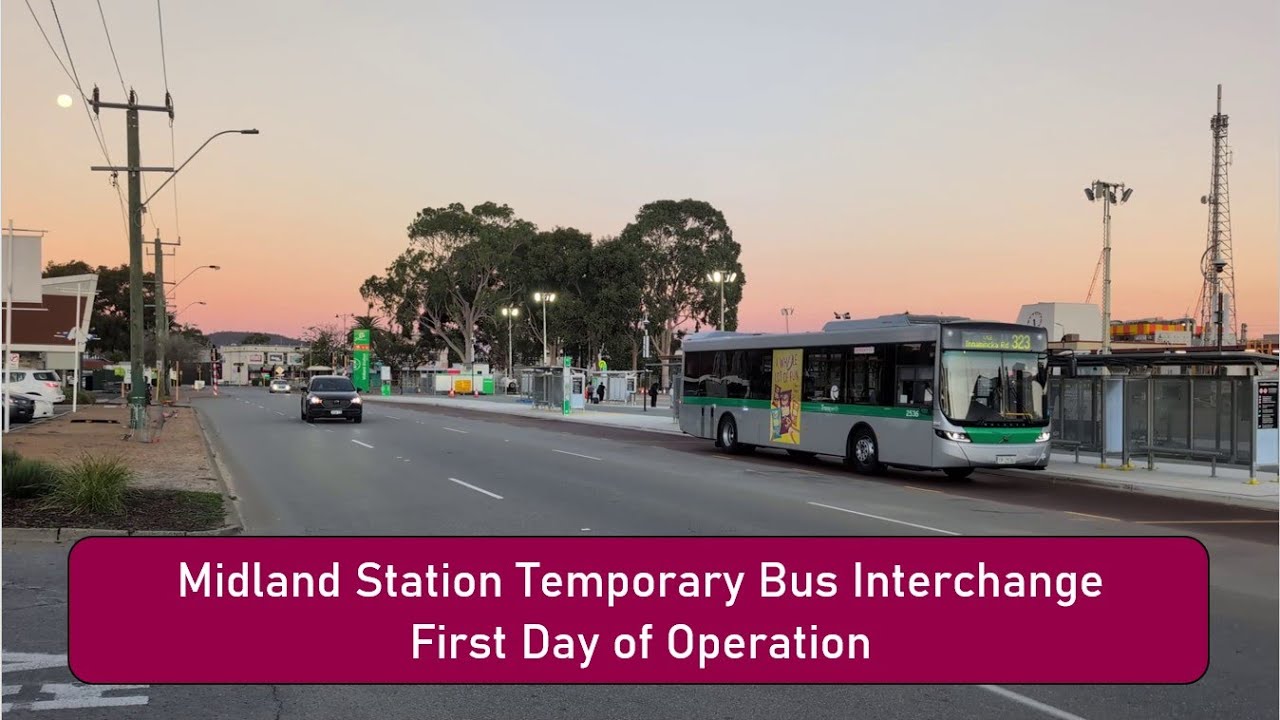 Midland Station Temporary Bus Interchange First Day of Operation - YouTube