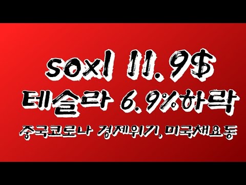 soxl 11.9$ 중국코로나 경제우려, 미국채금리 요동 - YouTube