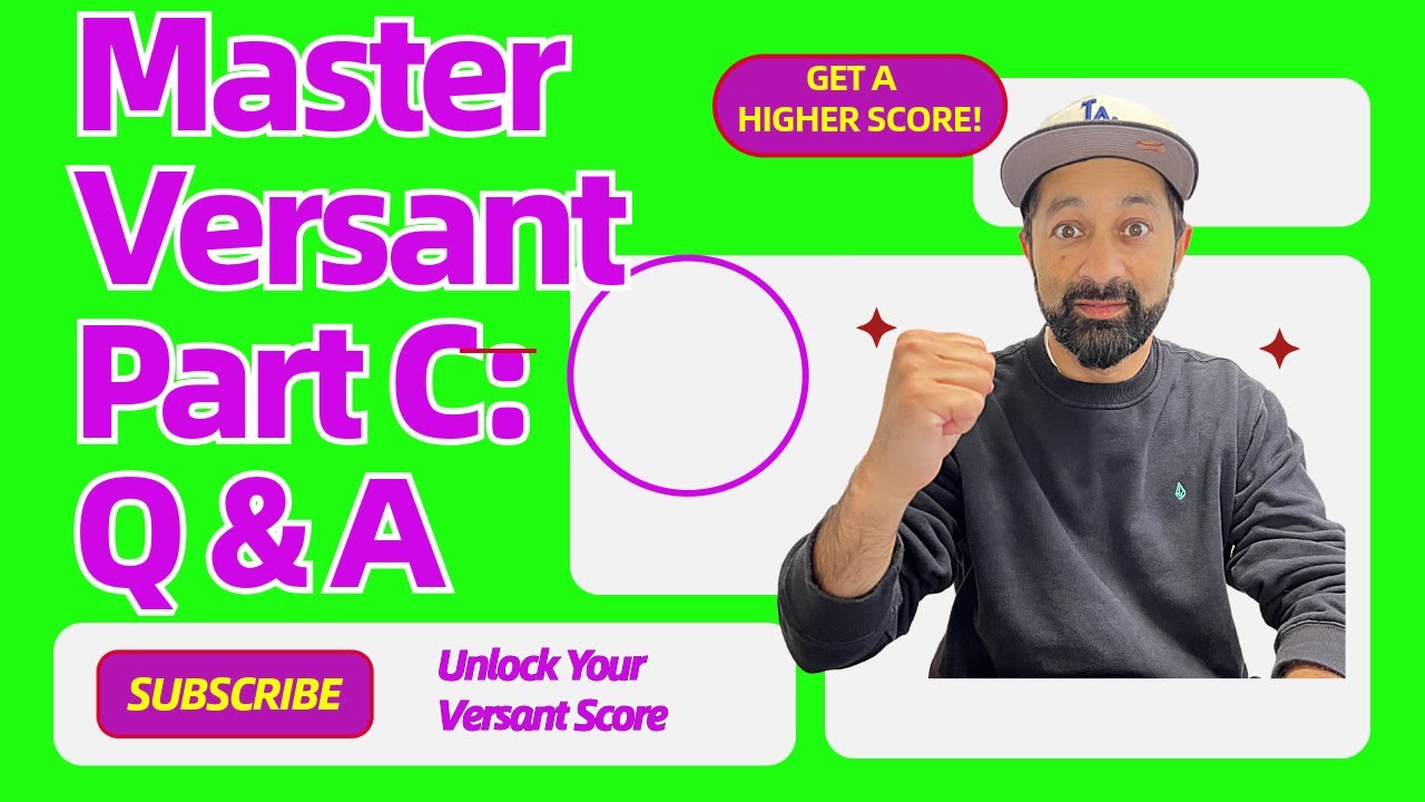 Improve your English Fluency and your Versant Part C Score!!!!! 1 ...