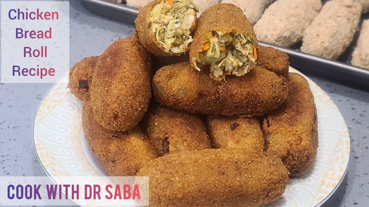 Chicken Bread Roll Recipe|Easy & special recipe by cook with Dr saba ...