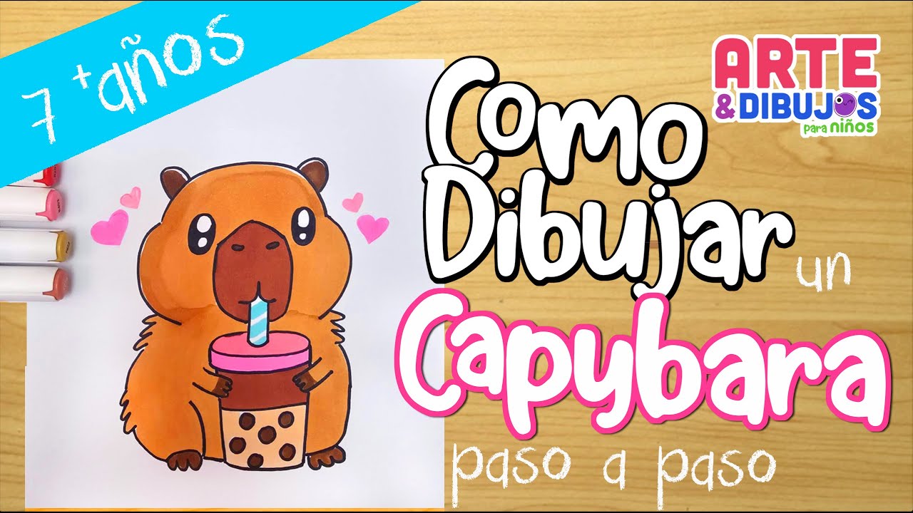 Como dibujar un CAPYBARA | Arte y Dibujos para Niños - YouTube
