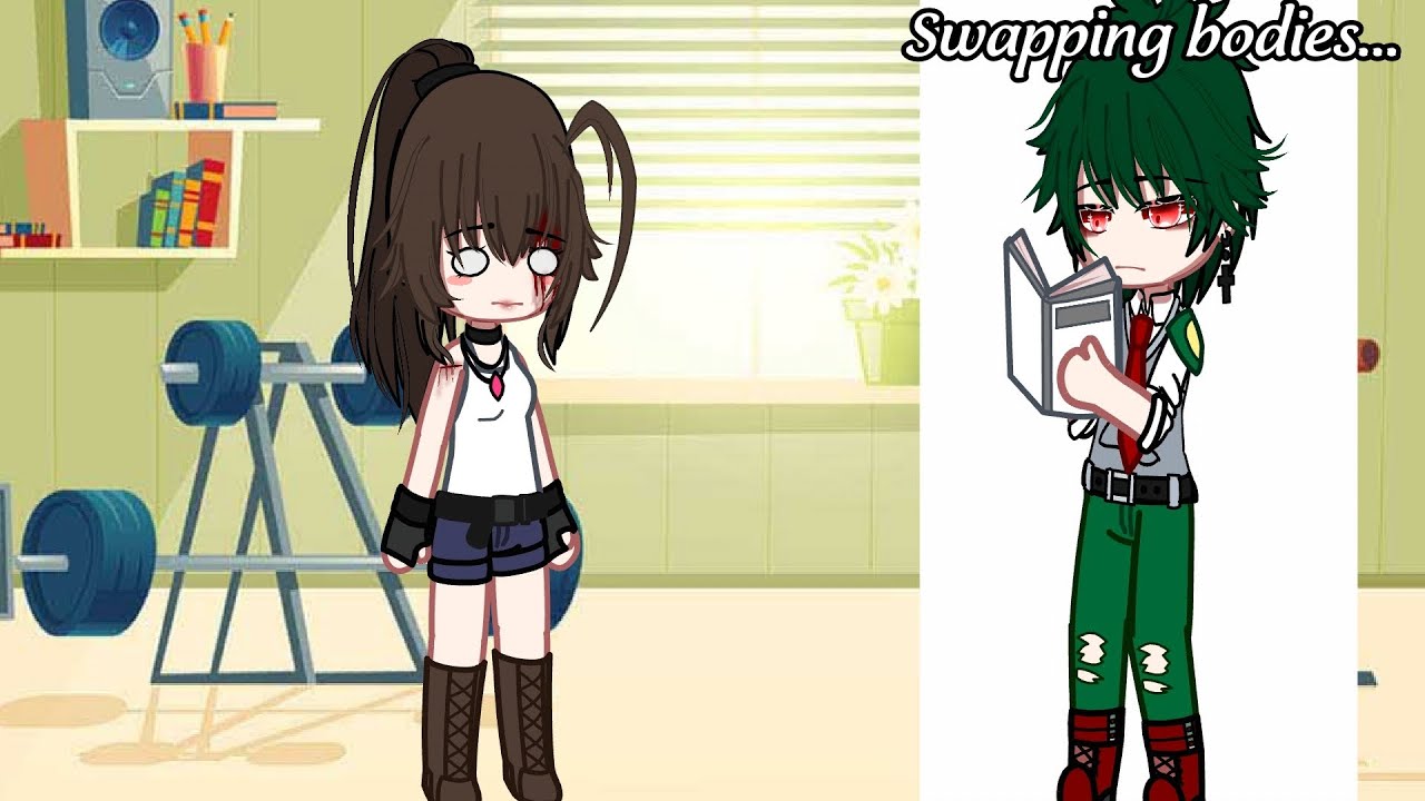 swapping bodies//izuocha//🥦🍡//villain izuku - YouTube