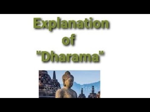 Explanation of "Dharma" and their type - YouTube