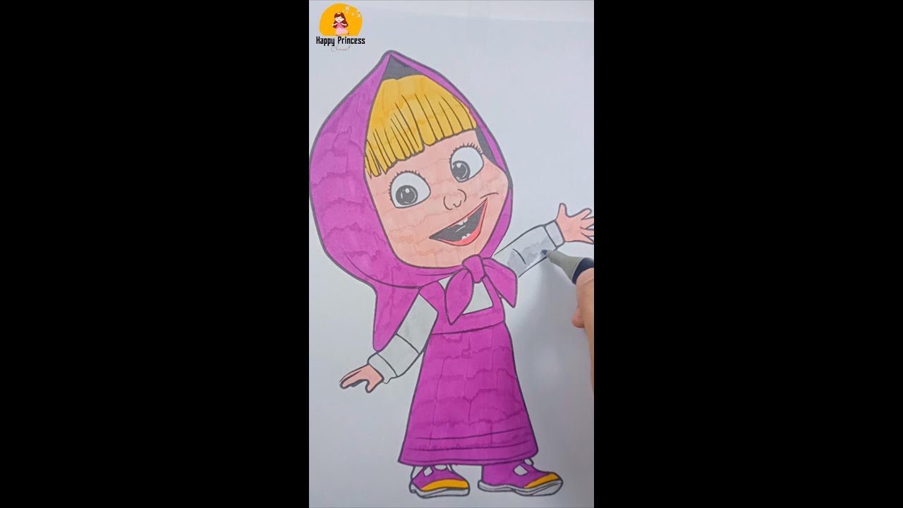 COLORING MASHA AND THE BEAR | How to Coloring Masha and the Bear ...