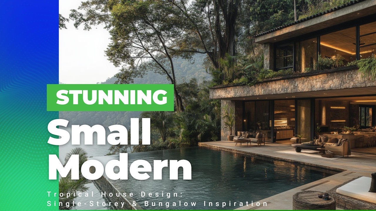 Stunning Small Modern Tropical House Design: Single-Storey & Bungalow ...