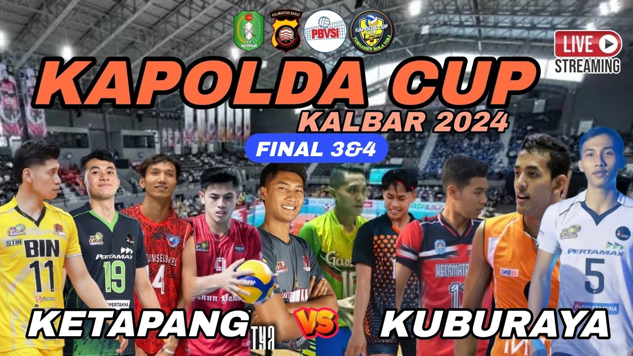 Final 3&4 voli putra kapolda cup kalbar, dimas saputra, jordan, tedy ...