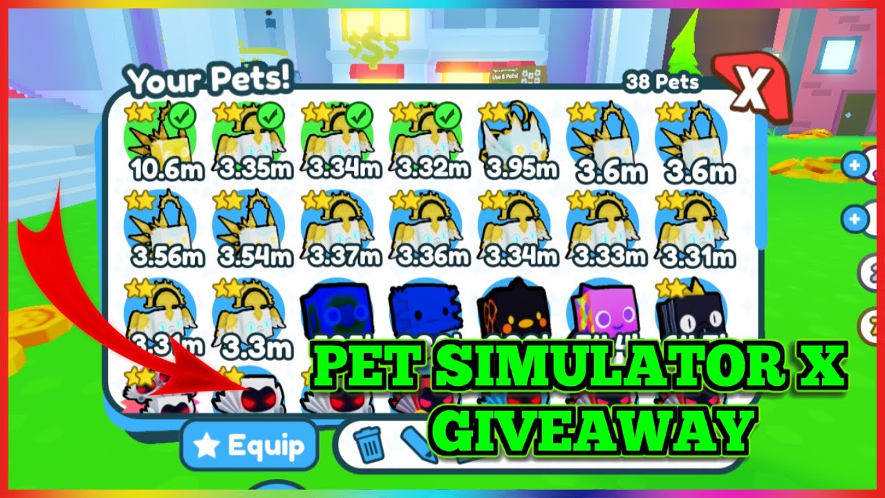 Pet Simulator X Giveaway - Roblox Pet Sim X Giveaway - YouTube