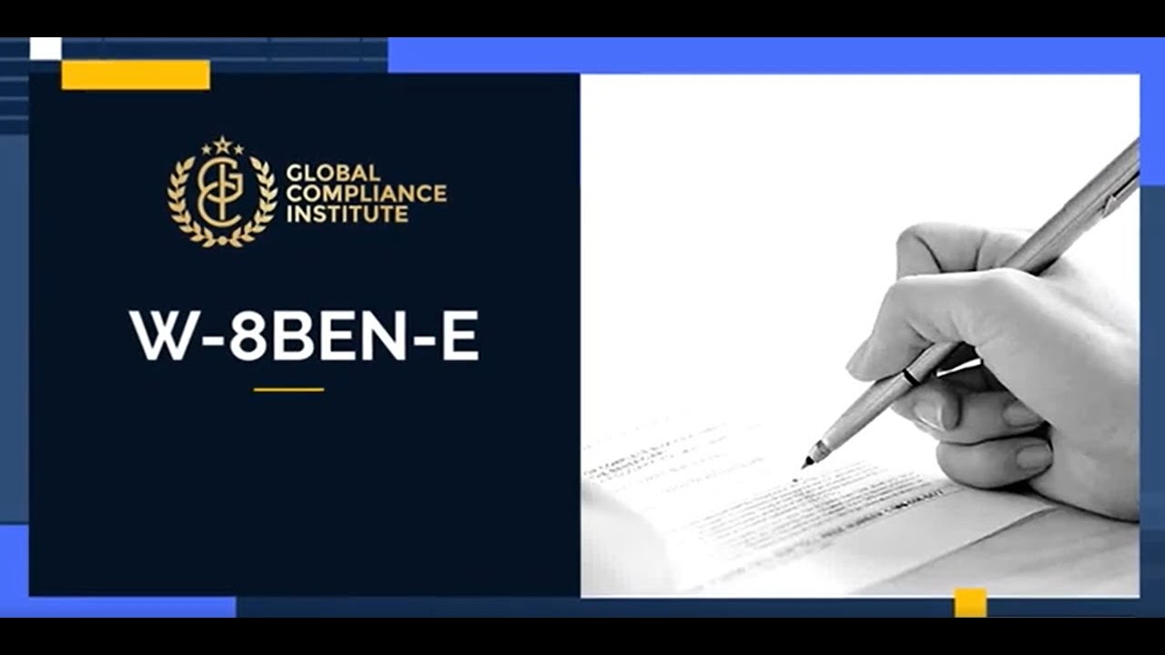 What is FATCA W-8BEN-E form? - YouTube