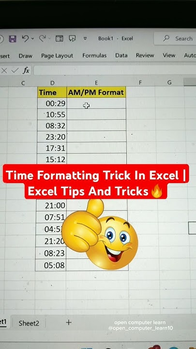 Time Formatting Trick In Excel |Excel Tips And Tricks #exceltips #shorts#excel #information # ...