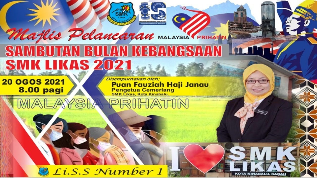 Majlis Pelancaran Sambutan Bulan Kebangsaan Smk Likas 2021 - YouTube