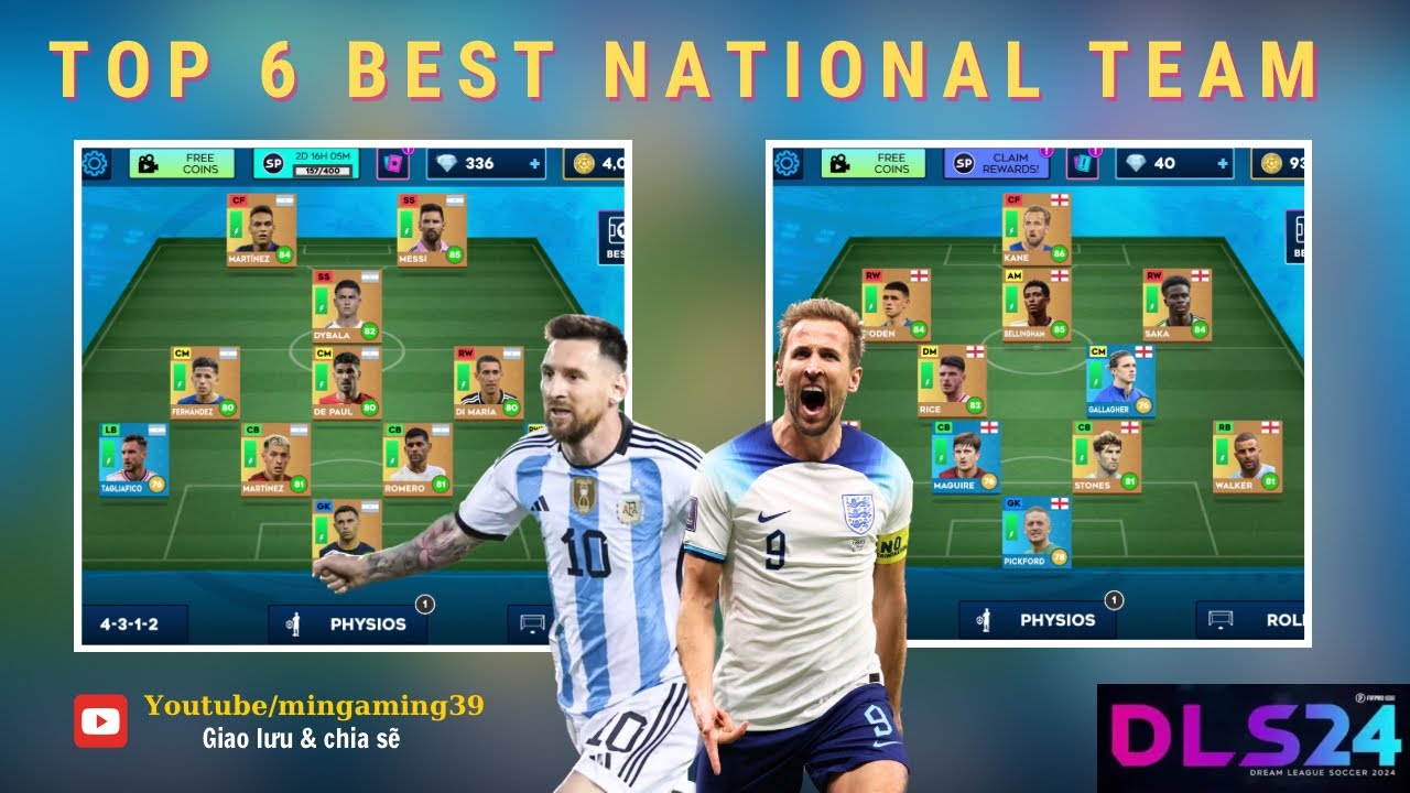DLS 24 | Top 6 best National Team in DLS 24 | Đội hình Argentina ...