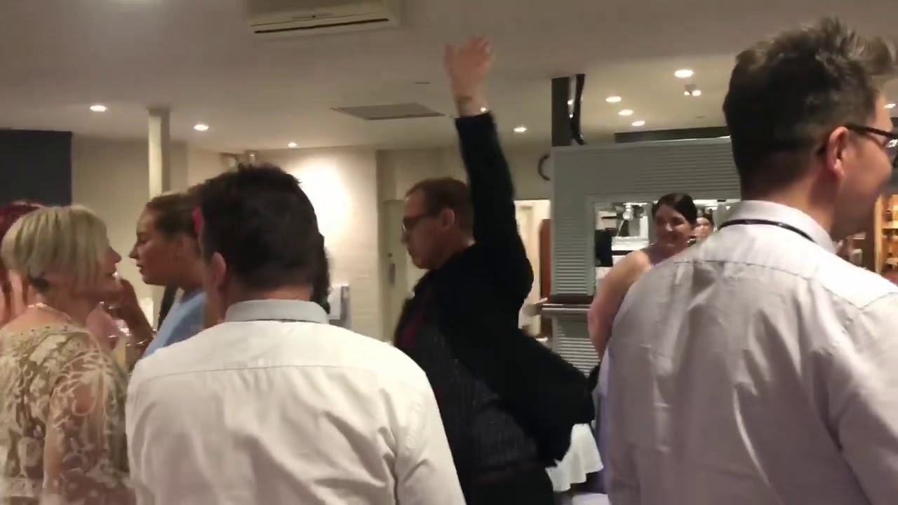 Funny man in Conga line - YouTube