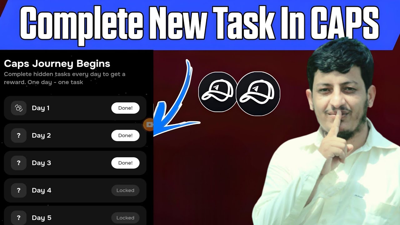 CAPS Airdrop Day 3 Task || How to complete CAPS airdrop task - YouTube