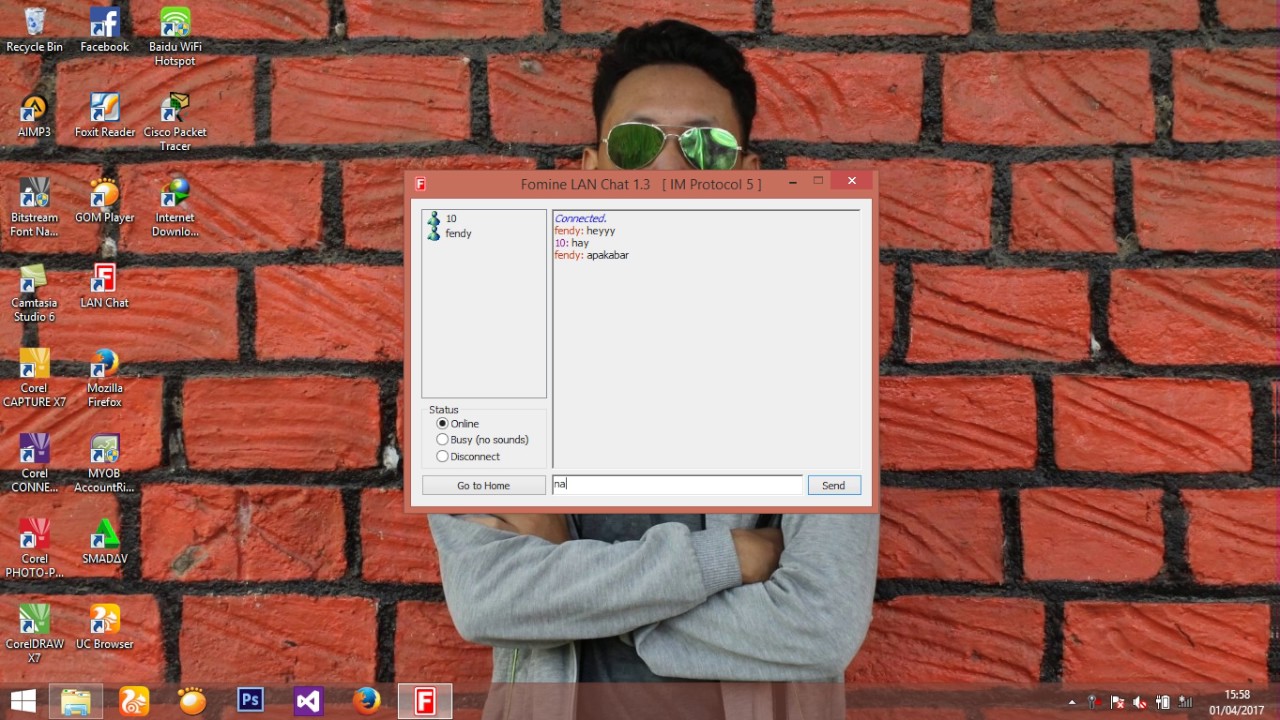 cara chatingan menggunakan LAN Chat - YouTube