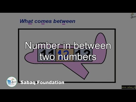 Number in between two numbers, Math Lecture | Sabaq.pk | - YouTube