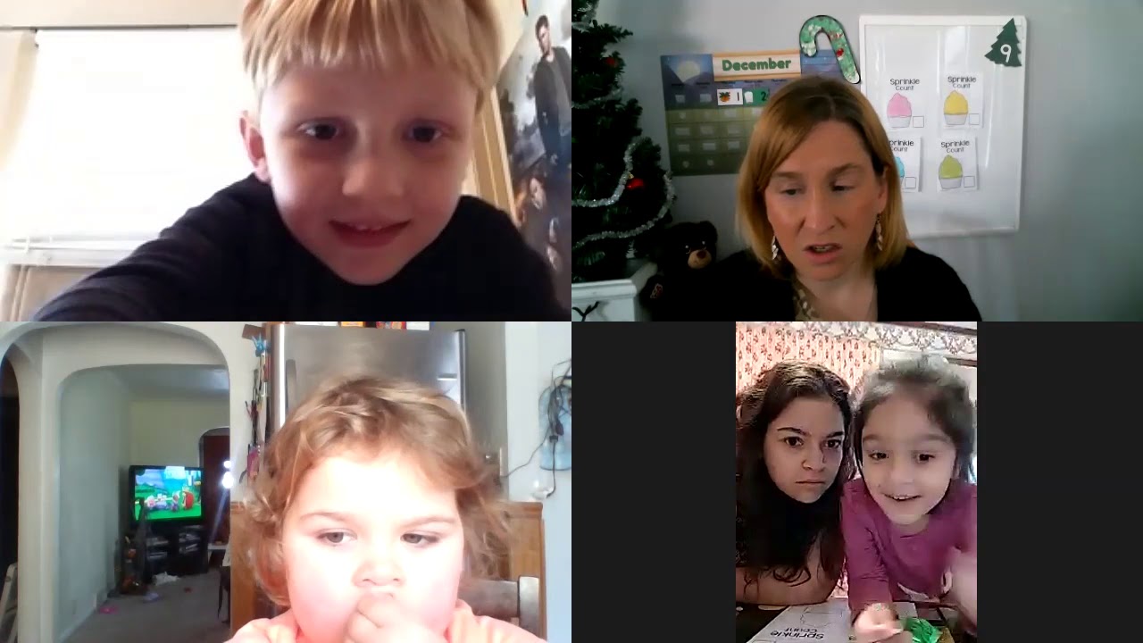 Home Virtual Preschool Class with the kids learning at circle time with ...