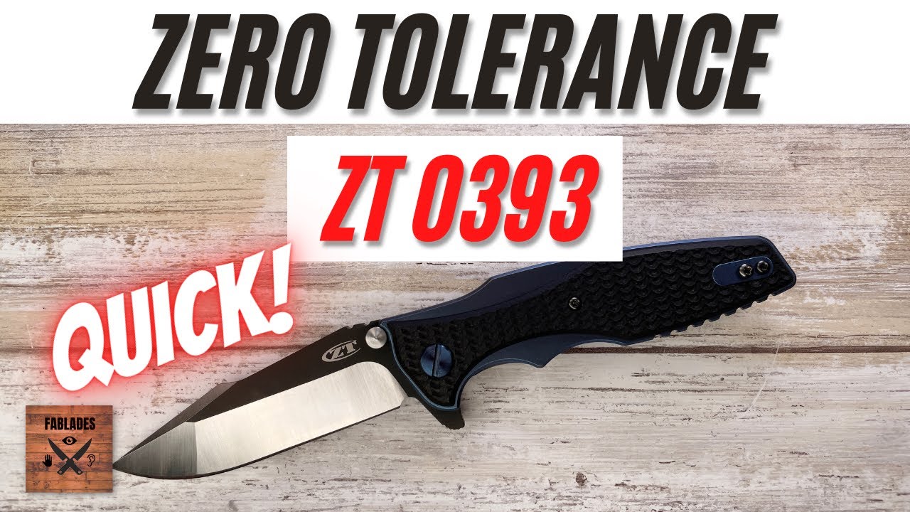 Zero Tolerance Knives ZT 0393 Pocketknife. Fablades Quick Review - YouTube