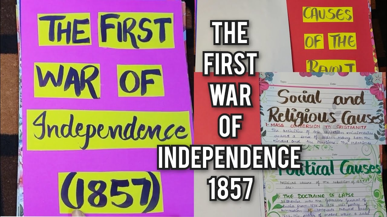 The First War of Independence 1857 project file class 1 |revolt of 1857 ...