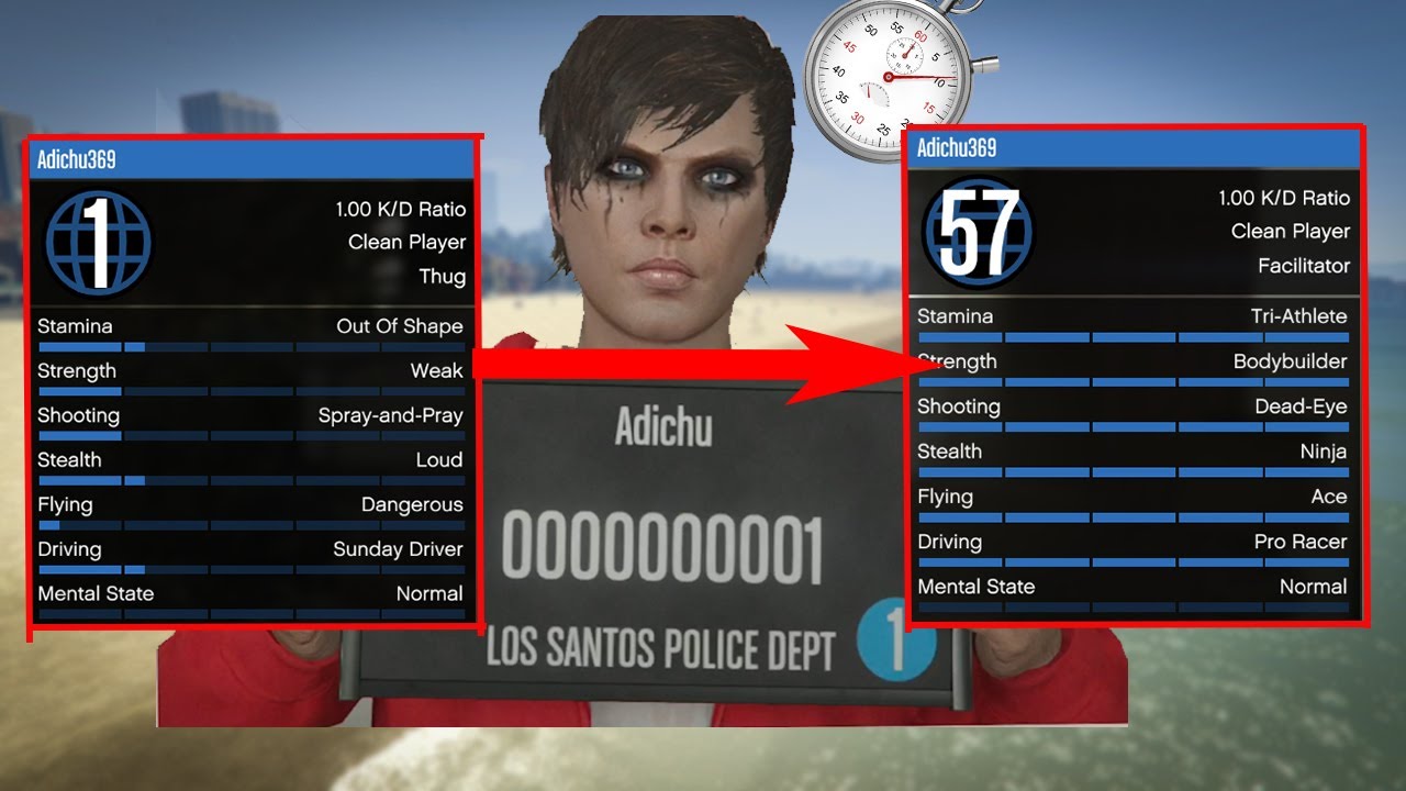 How quickly can you go from low stats to high stats in GTA 5? - YouTube