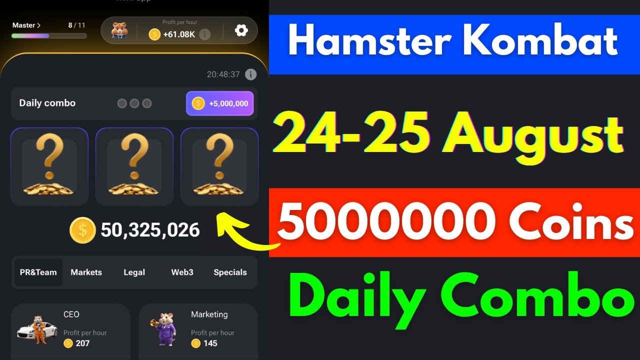 24 August daily combo | hamster kombat daily combo | 24 August daily ...