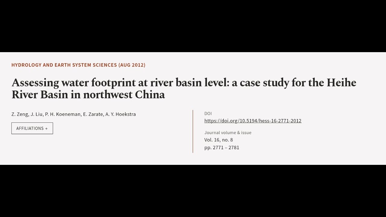 Assessing water footprint at river basin level: a case study for the ...