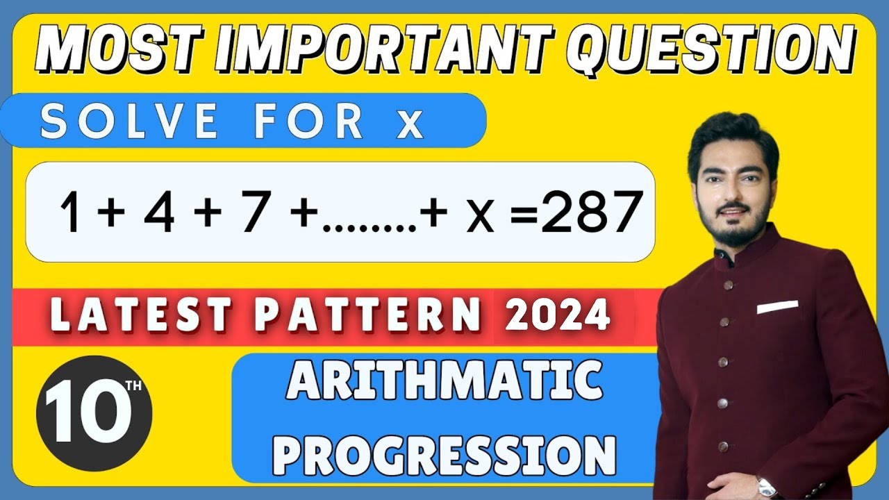 Arithmetic Progression | Class 10 | A.P | NCERT | Important Question ...