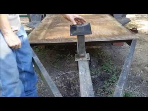 boat trailer conversion to a flat bed part 1 - YouTube