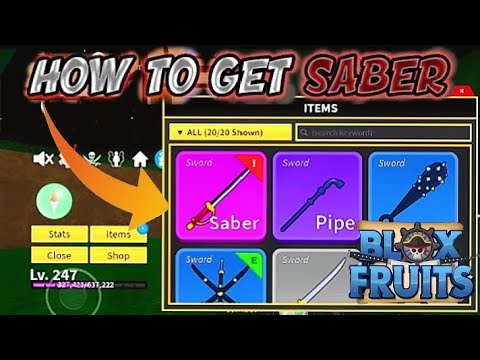 How to get Saber Sword in blox fruit (full guide step by step) - YouTube