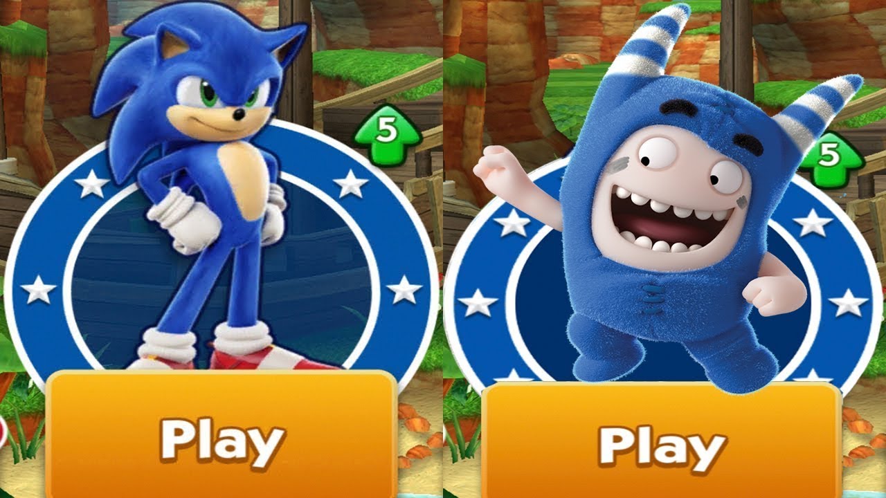 Sonic Dash vs Oddbods Turbo Run - All Characters Unlocked and Fully ...