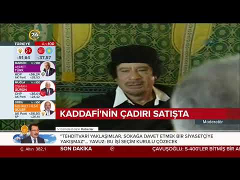 Kaddafi'nin çadırı satışta