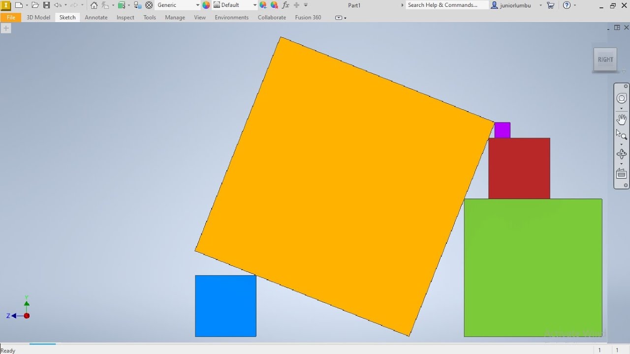 BASIC DRAWING OF GEOMETRIC FIGURES (SQUARES) WITH AUTOCAD INVENTOR ...