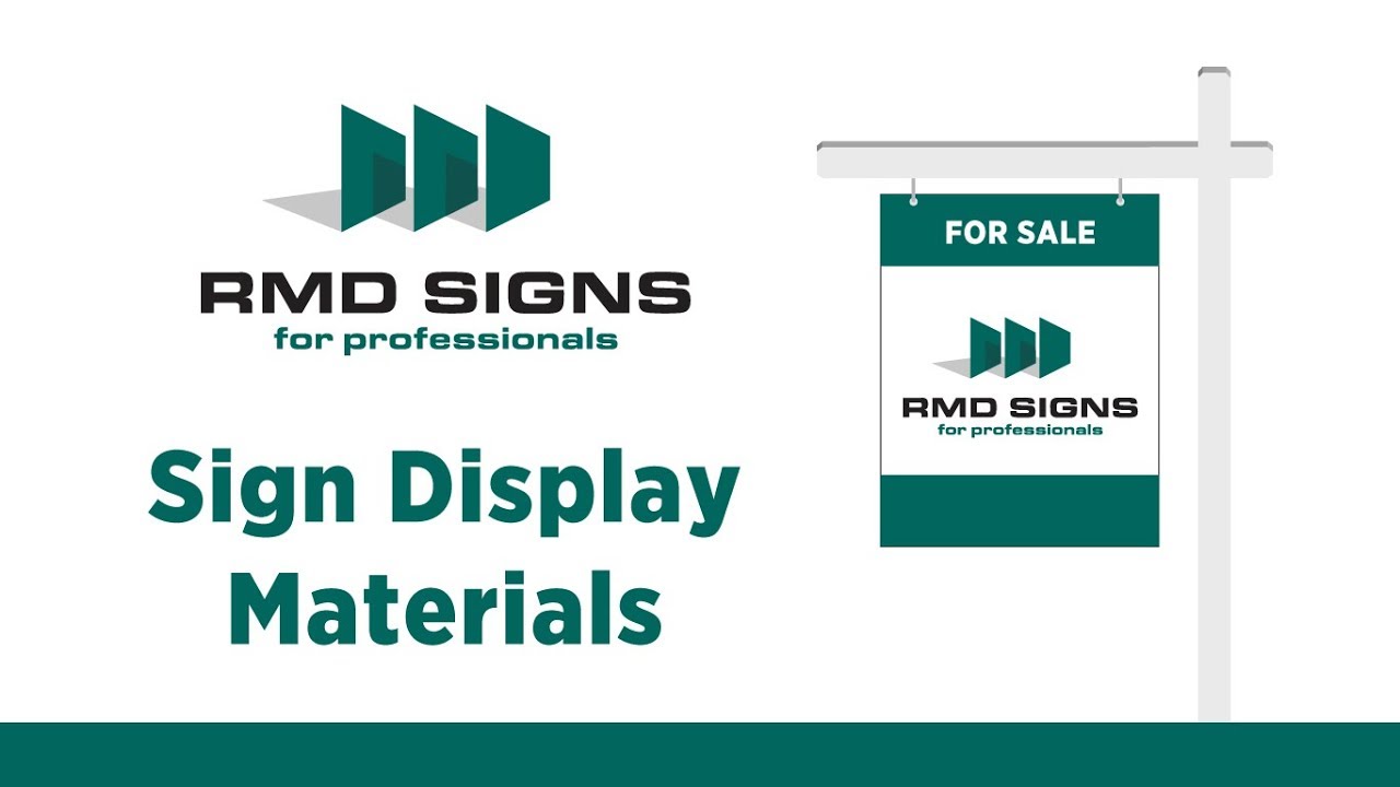 RMD Signs - Real Estate Sign Materials - YouTube
