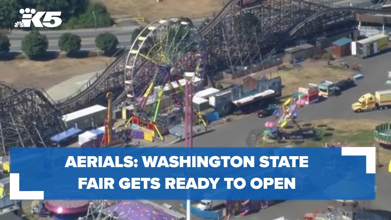 AERIALS: Washington State Fair gets ready to open - YouTube