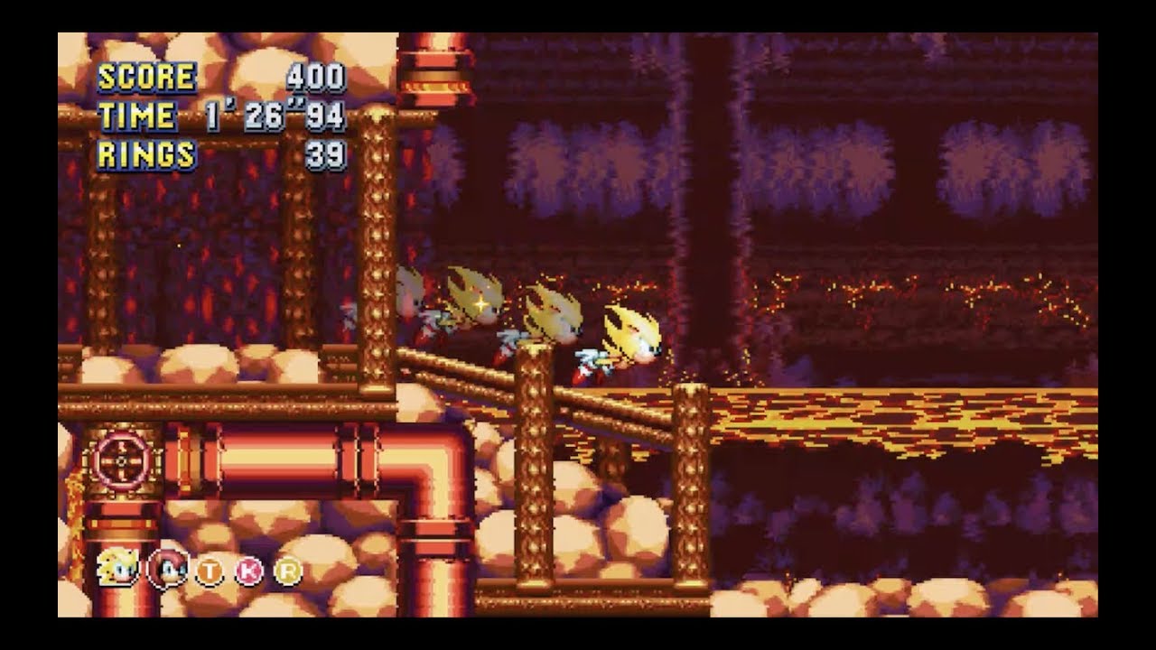 Sonic Mania Plus: Lava Reef Zone Act 1 (Encore Mode / Super Sonic ...