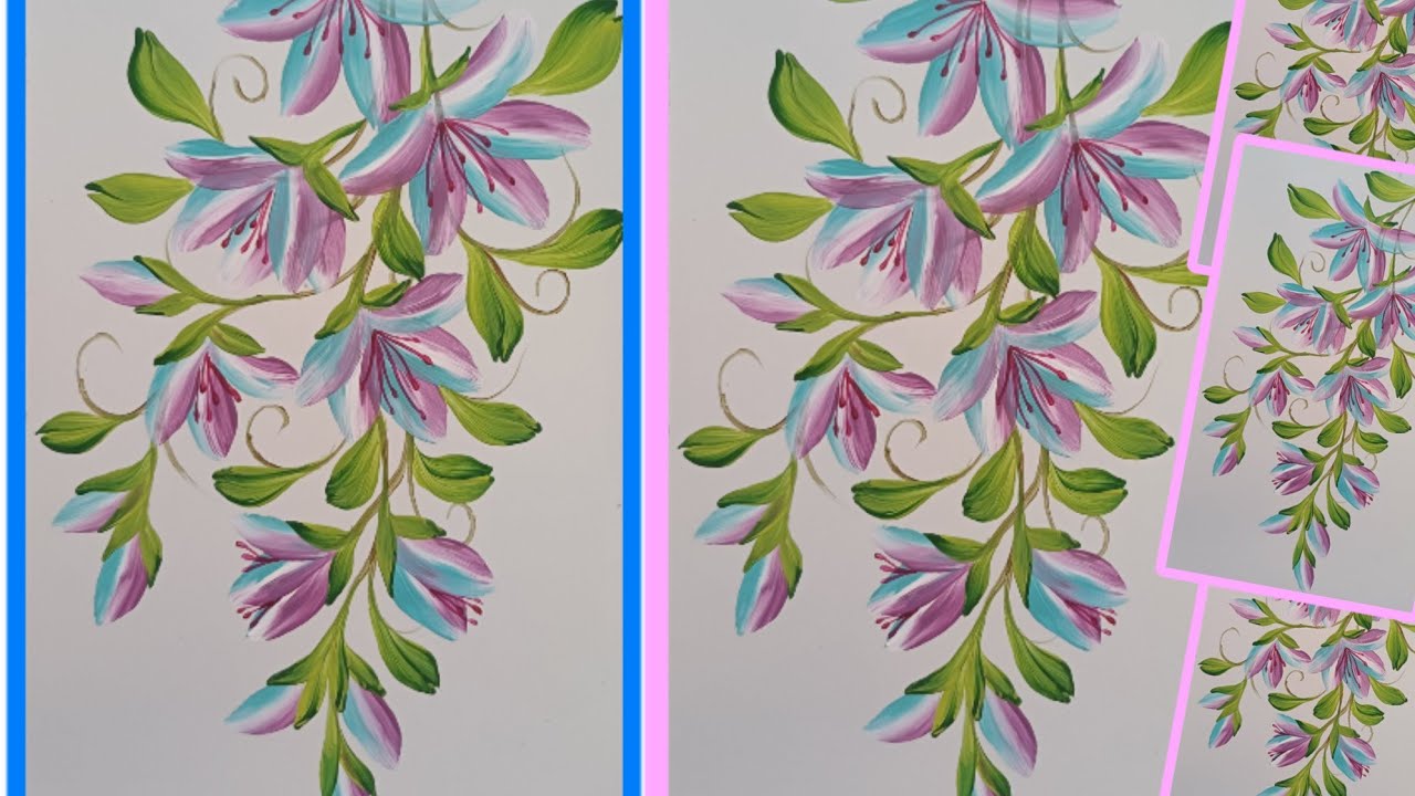 Easy one stroke technique idea # easy acrylic painting ideas # 3 ...