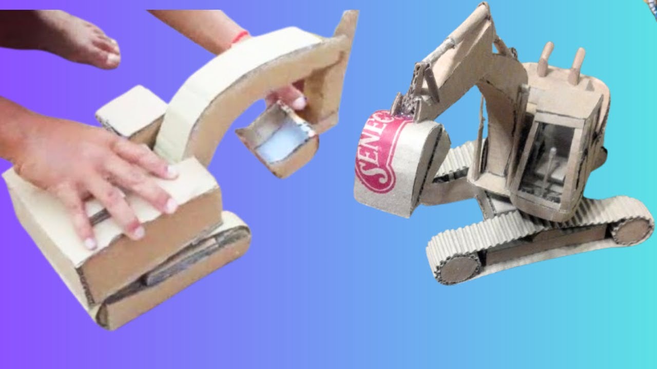 How to make hydraulic excavator from cardboard | RC Dump Truck and ...