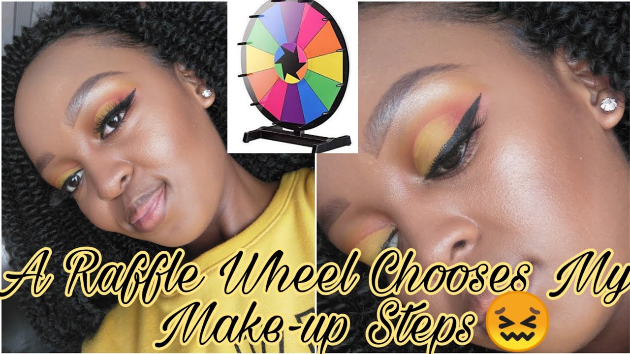 A RAFFLE WHEEL CHOOSES MY MAKEUP STEPS😬 | Nthabi NW - YouTube