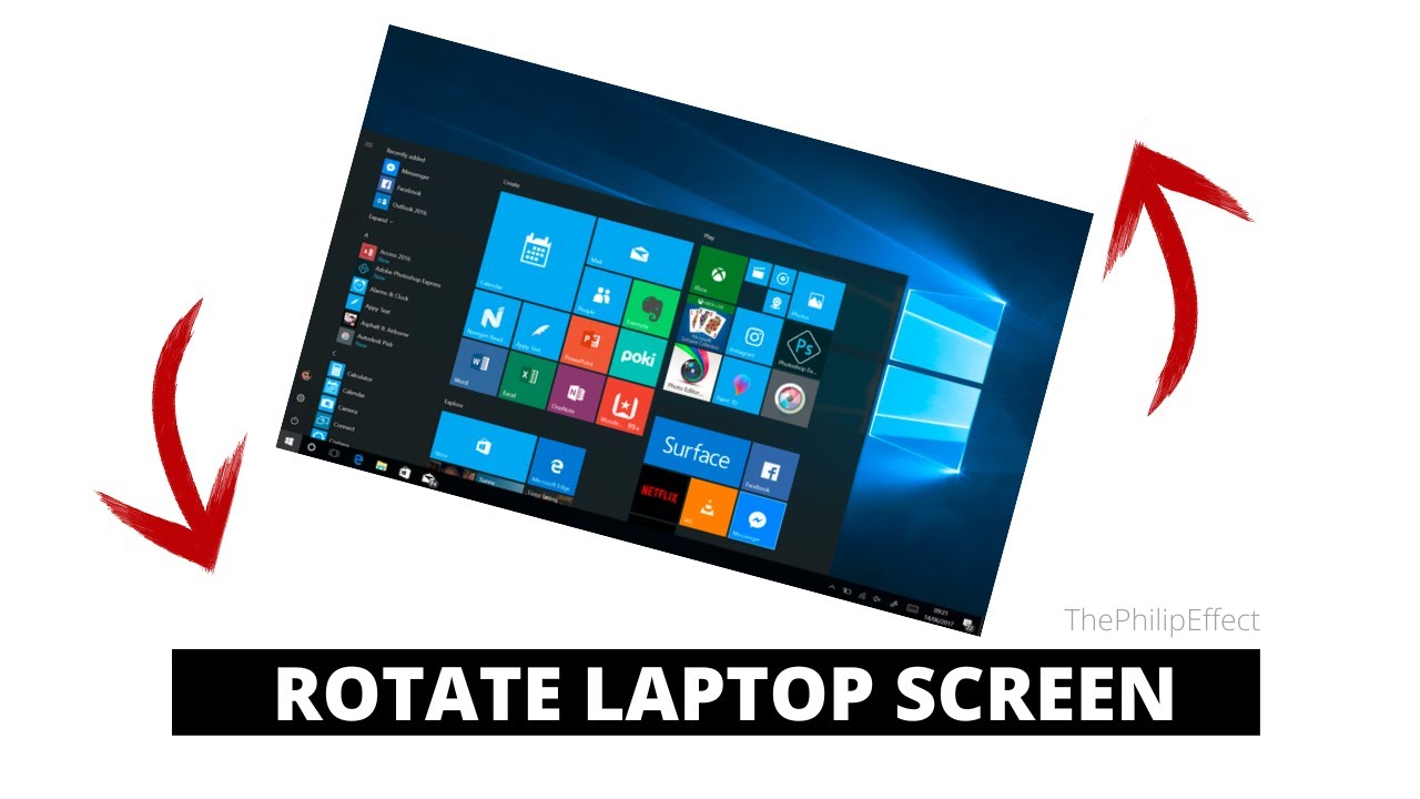 How Rotate Laptop Screen Windows 10 / 11 ( Landscape / Portrait ) EASY ...
