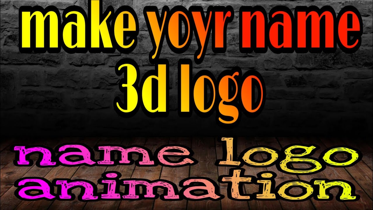 how to make 3d intro on android 2020 in just 2 minutes #make 3d name ...