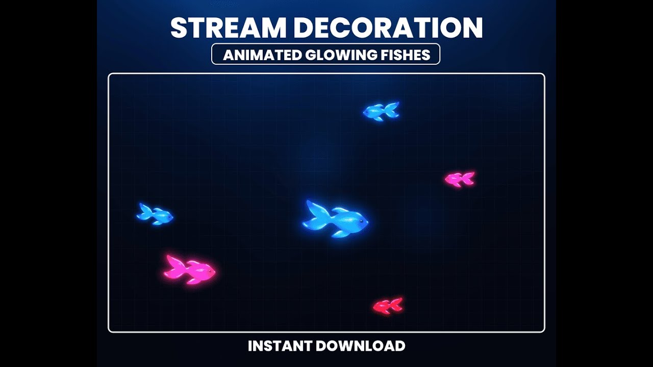 Animated Fish Stream Overlay – Vibrant Twitch & OBS Stream Overlay ...