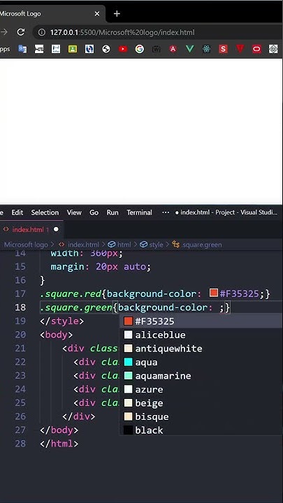 Microsoft Logo Using Html And Css Youtube
