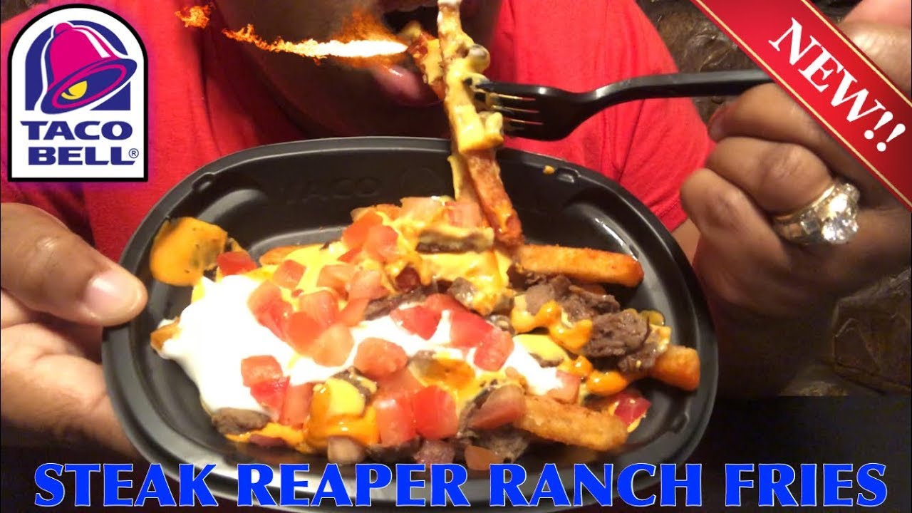ASMR Taco Bell | Steak Reaper Ranch Fries - YouTube