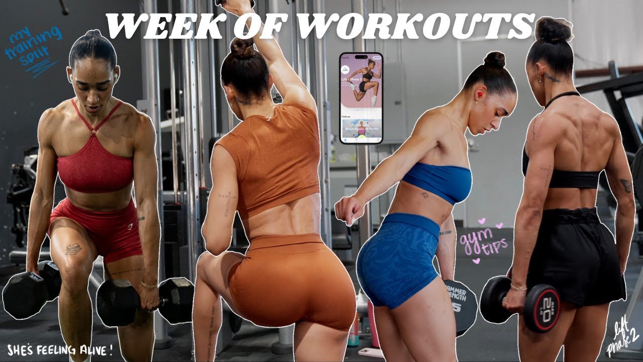 WEEK OF WORKOUTS | MY TRAINING SPLIT | Upper body & Lower body workouts | LIFT with Libby - YouTube