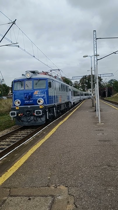 EP07-347 z IC "Ukiel" do Zielonej Góry, Toruń Miasto 14.09.2023 #pkp #kolej - YouTube
